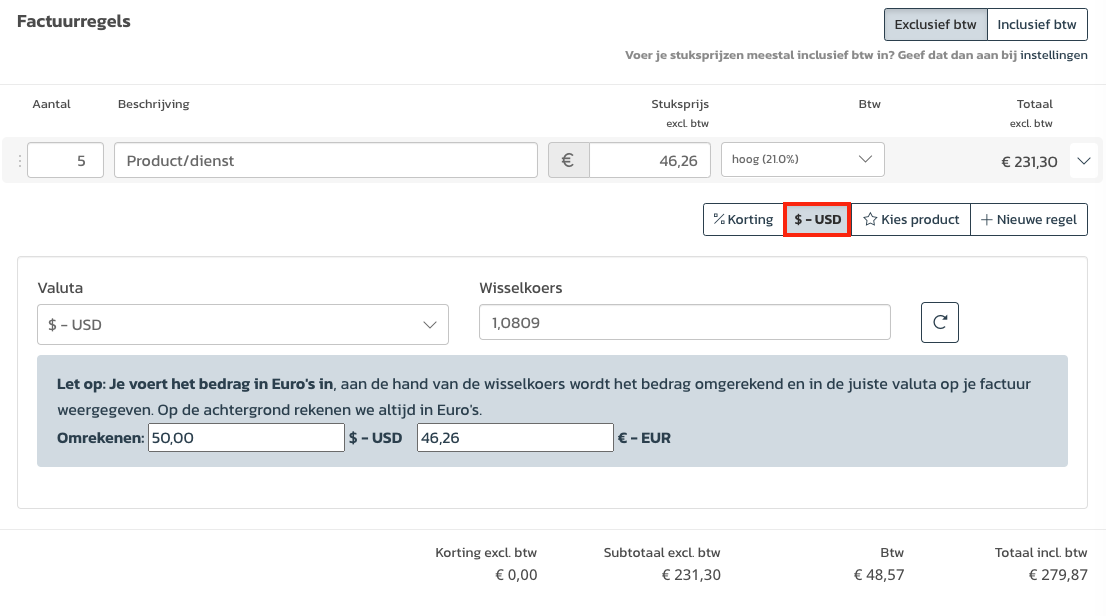 Facturen sturen naar het buitenland | Rompslomp