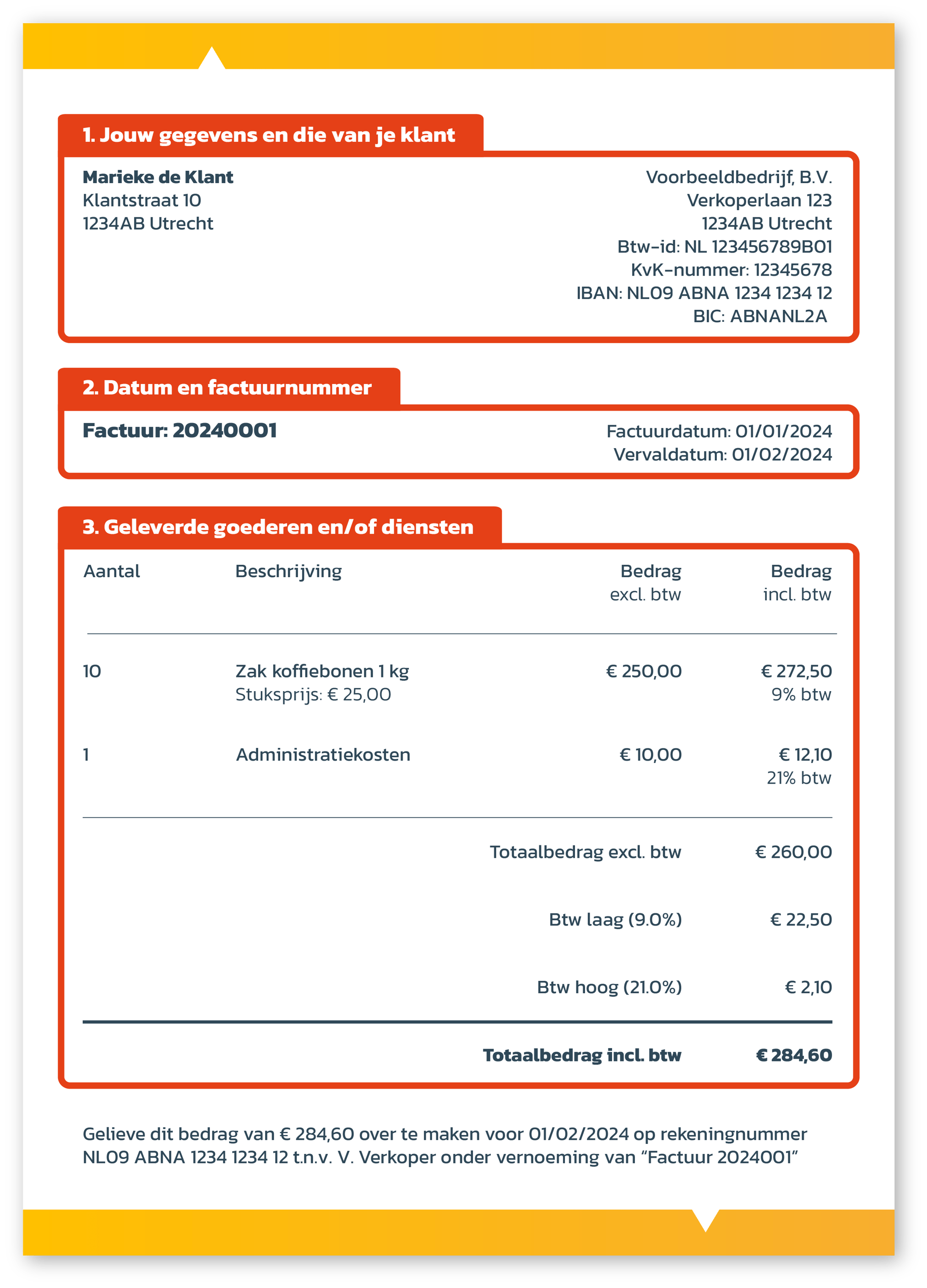 Wat moet ik op een factuur zetten?